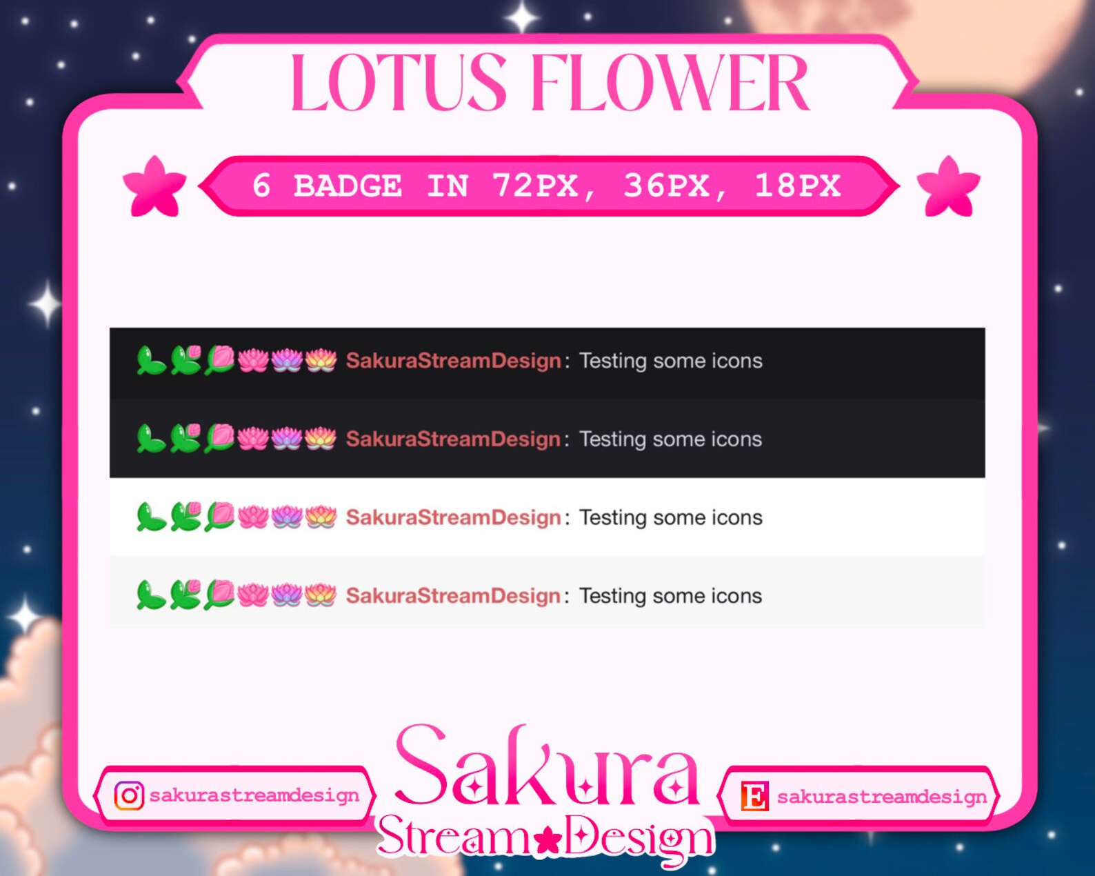 Lotus Badges for Twitch/youtube/discord | Sub Badges | Twitch Sub ...