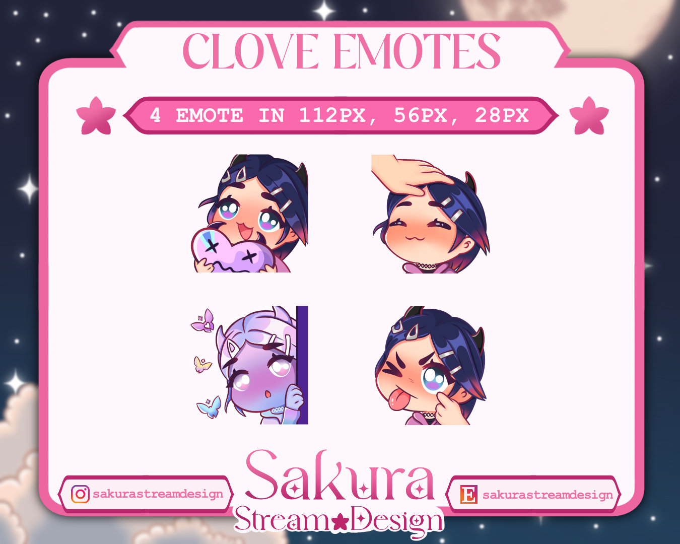 Valorant Clove Twitch Emotes | Discord | Streamer | Cute - Chibi - Game ...