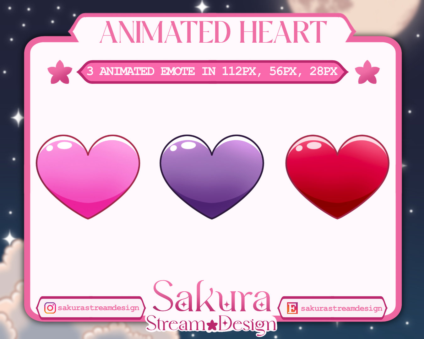 Animated Heart Emotes for Twitch/discord (digital File) - Etsy