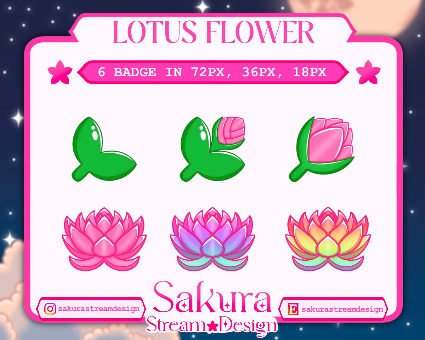Lotus Badges for Twitch/youtube/discord | Sub Badges | Twitch Sub ...