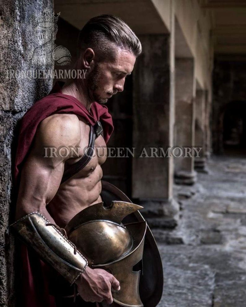 Spartan Warrior Full Suit Costume: Helmet, Shield, Cape, & Armor ...