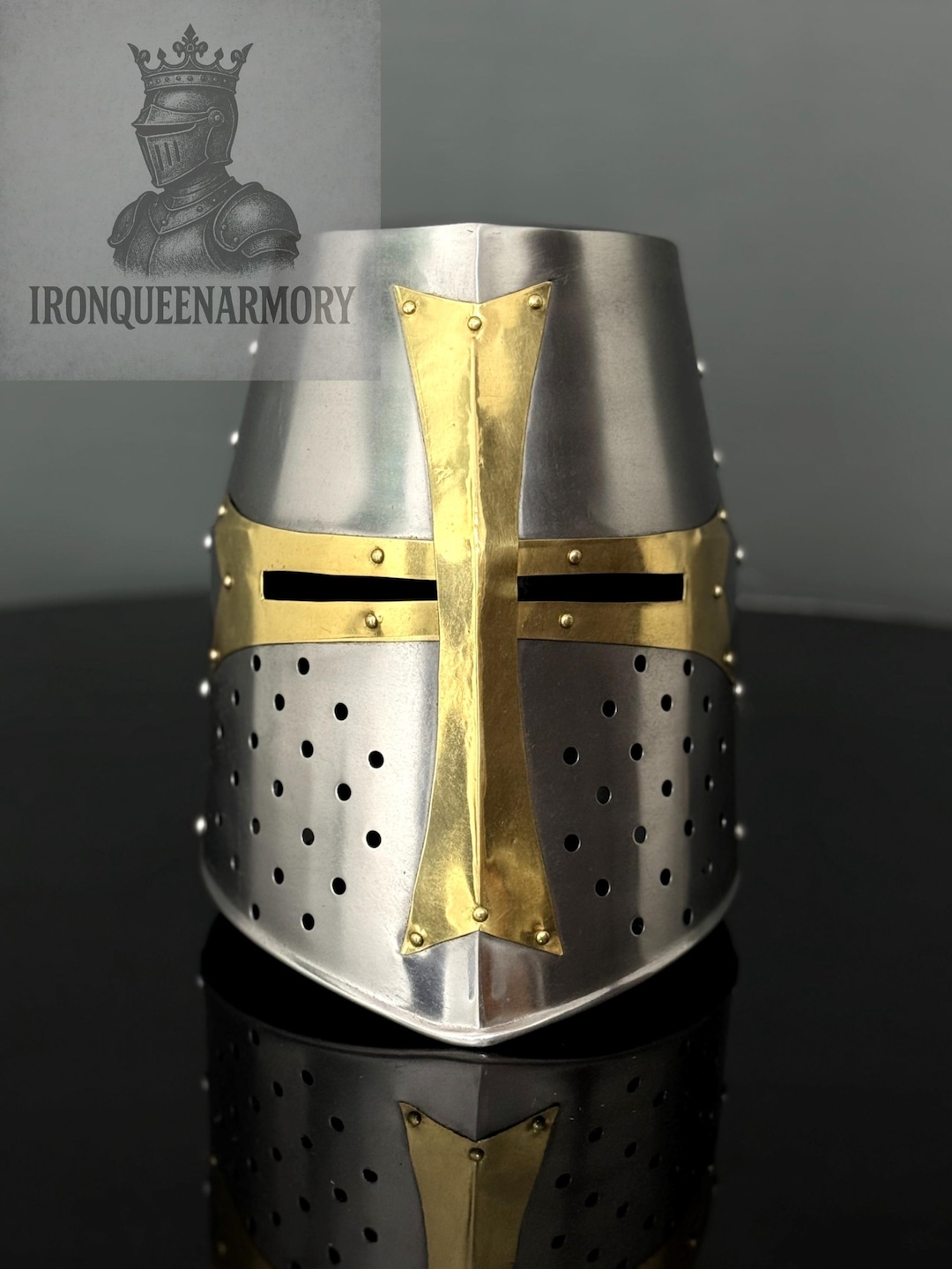 Templar Crusader Armor Helmet/knight Templar Style Steel Helmet ...