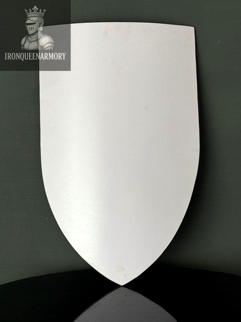 Blank Heater Shield – Paintable Medieval Shield - White Blank Shield ...