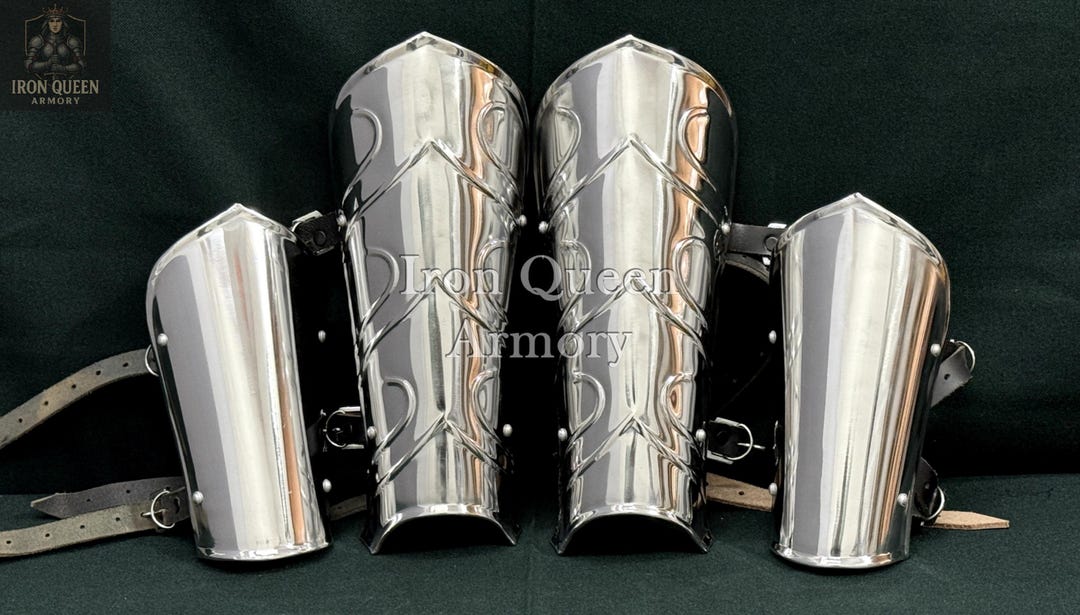 Handmade Steel Knight Armor Set – Medieval Greaves & Vambraces - Etsy
