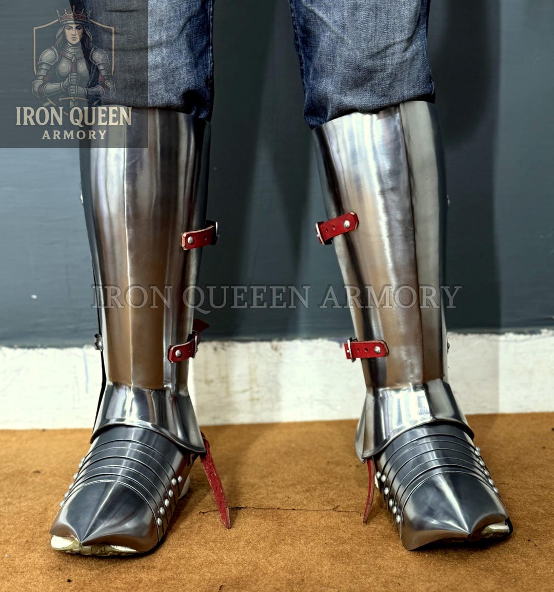 Handmade Steel Knight Leg Armor: Medieval Gothic Greaves & Sabatons - Etsy