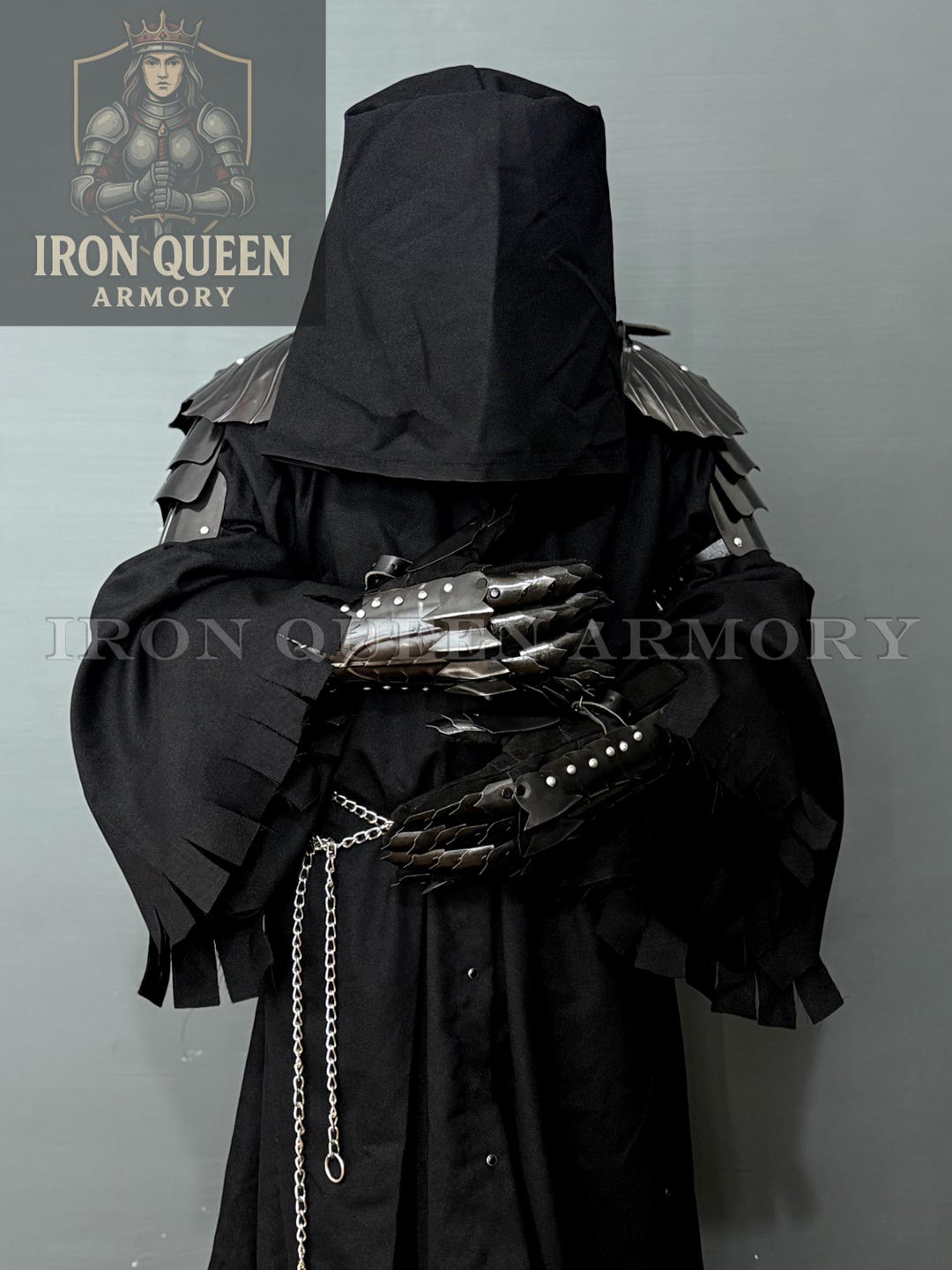 Nazgul Black Rider Costume – Wraith Cloak, Gauntlets & Shoulder Armor ...