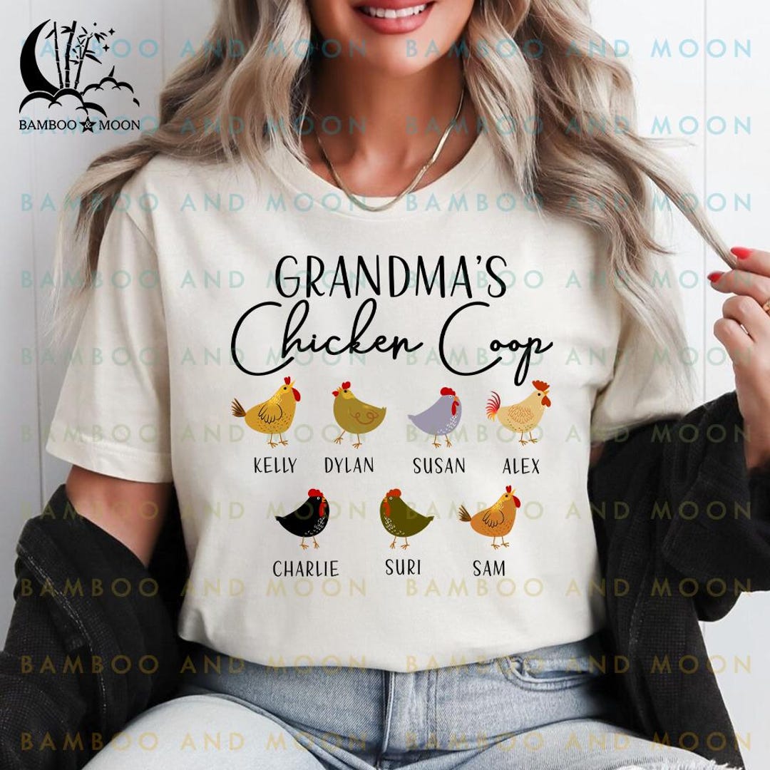 Personalized Cute Grandma's Chicken Coop Shirt, Chicken Grandma Shirt ...