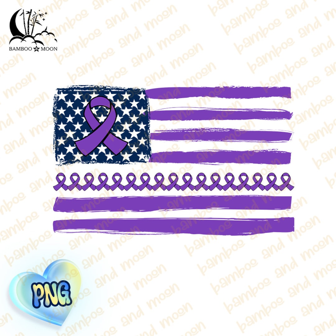 Lupus Awareness Png, Lupus USA Flag, Lupus Support Gift, Purple Ribbon ...
