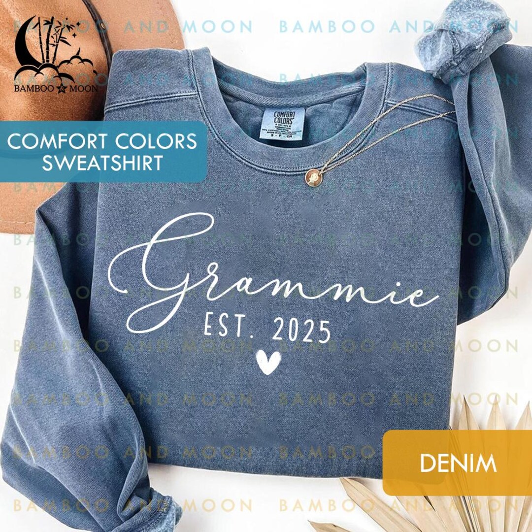 Personalized Grammie Comfort Colors Sweatshirt, Promoted to Grammie ...