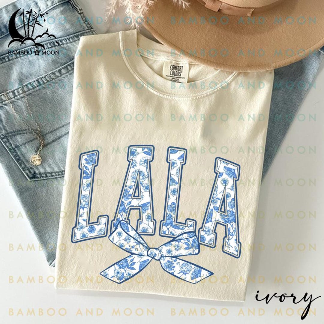 Toile Lala Shirt, Chinoiserie Bow Lala Shirt, Floral Coquette Bow Lala ...