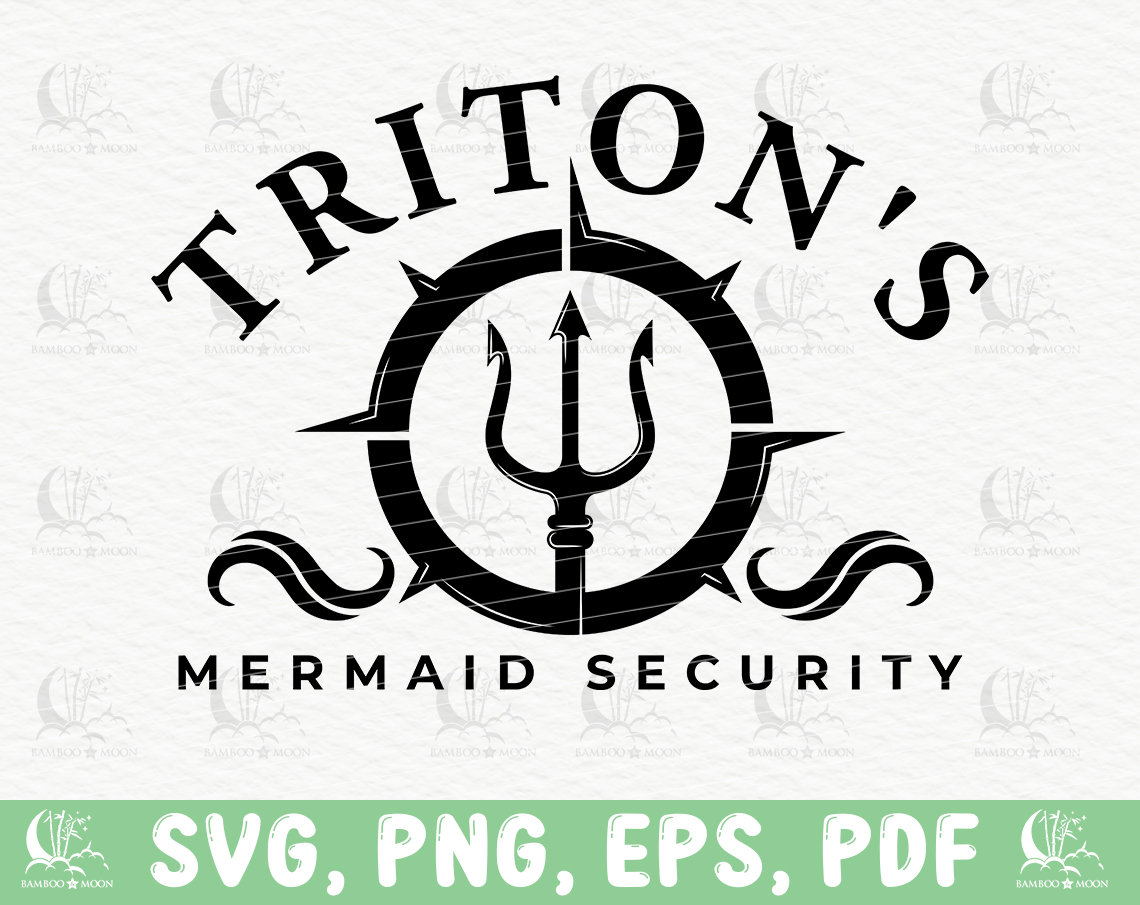 Triton's Mermaid Security Svg Png Dad Little Mermaid Svg - Etsy UK