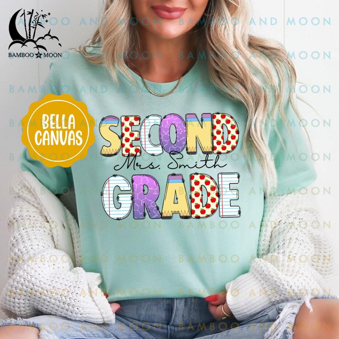 Personalized Second Grade Shirt, 2nd Grade Shirt, Second Grade Teacher ...