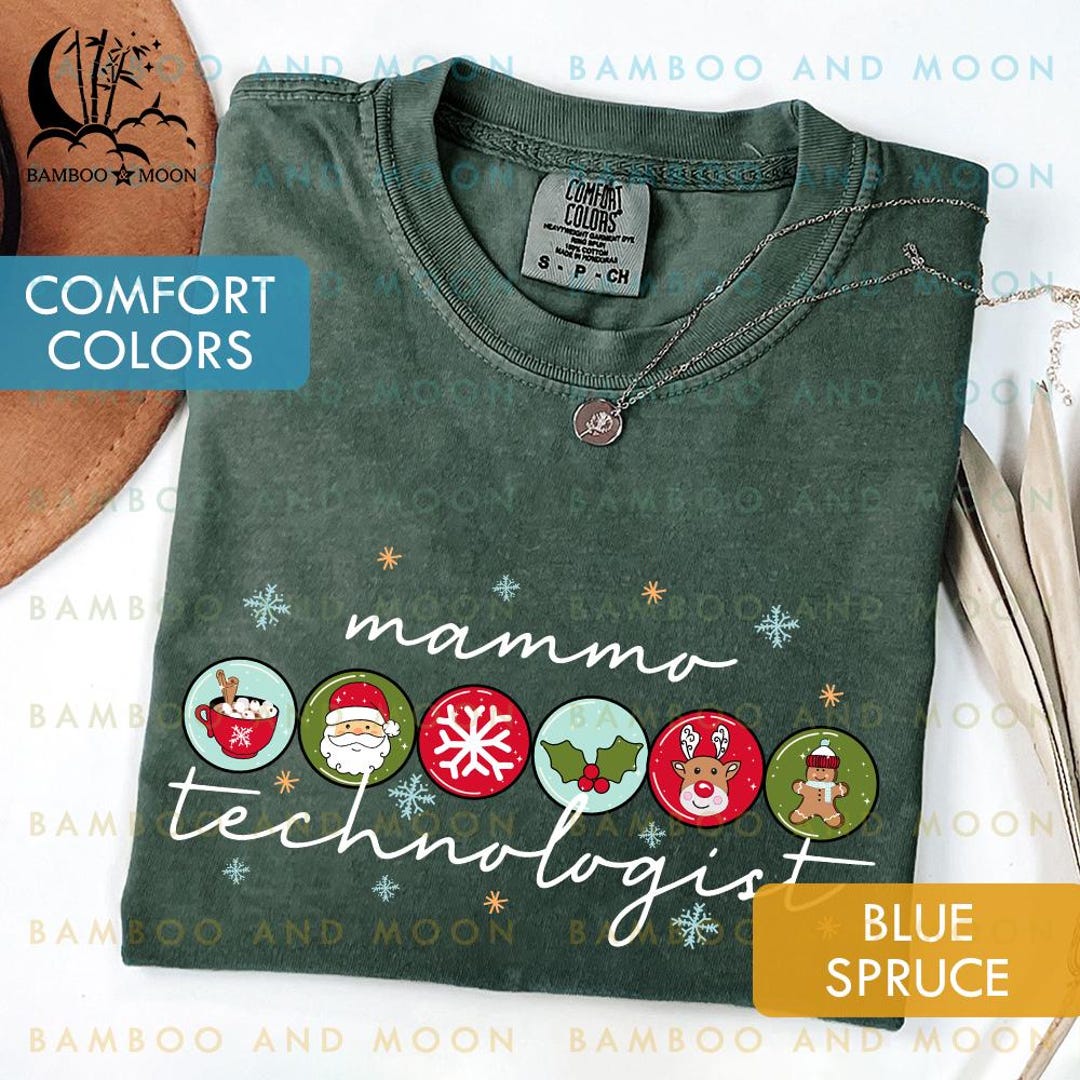 Comfort Colors Mammo Tech Christmas Shirt, Mammography Tech Gift for ...