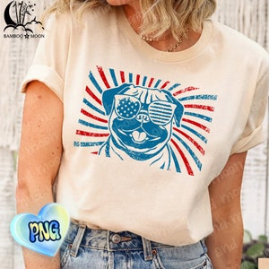 Pug 4th of July Png, Dog Patriotic Png, 4th of July, Dog Lover, Dog ...
