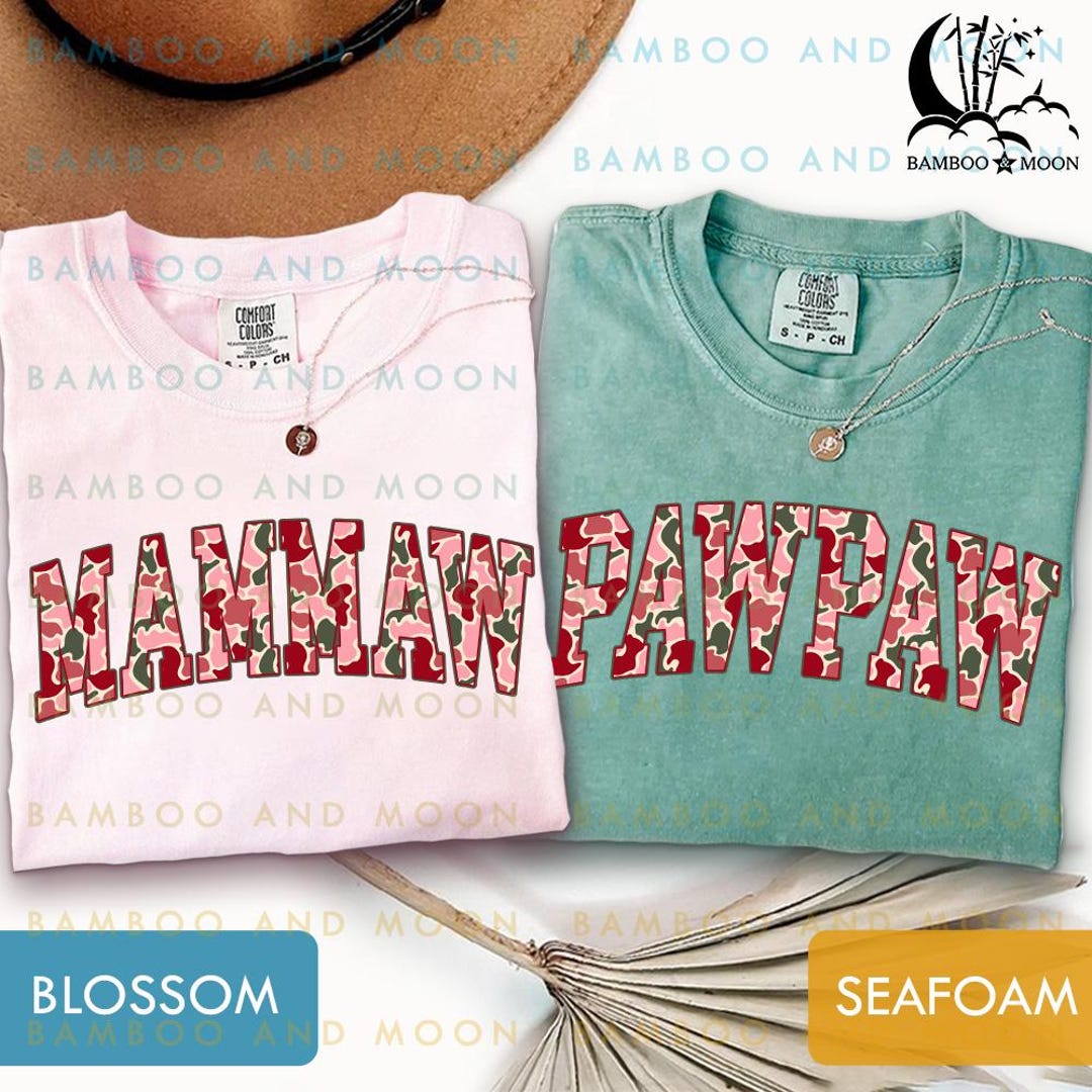 Camouflage Mammaw Pawpaw Shirt, Dad and Mom Shirt TH2165 - Etsy