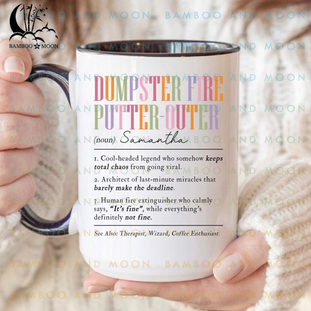 Personalized Boss Gift Dumpster Fire Putter-outer Mug TH2107 - Etsy