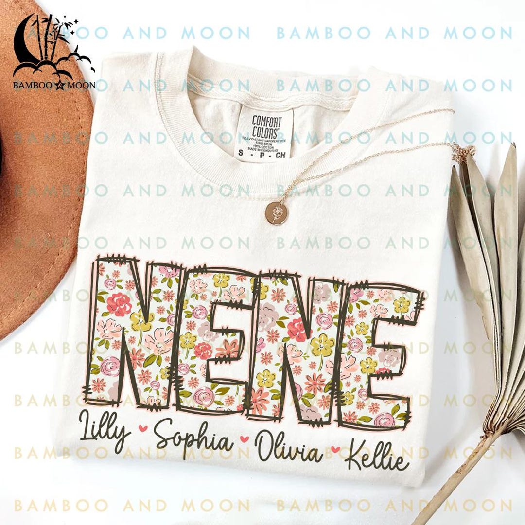 Personalized Nene Floral Shirt, Flower Nene Shirt, Nene Shirt, Mother's ...