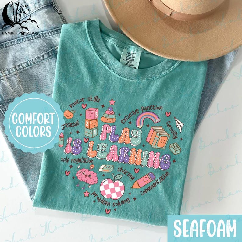 Comfort Colors Play is Learning Shirt, SPED Teacher Shirt, Groovy ...