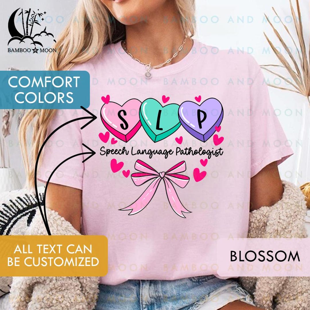 SLP Valentine's Day Shirt, Speech Language Pathologist Comfort Colors ...