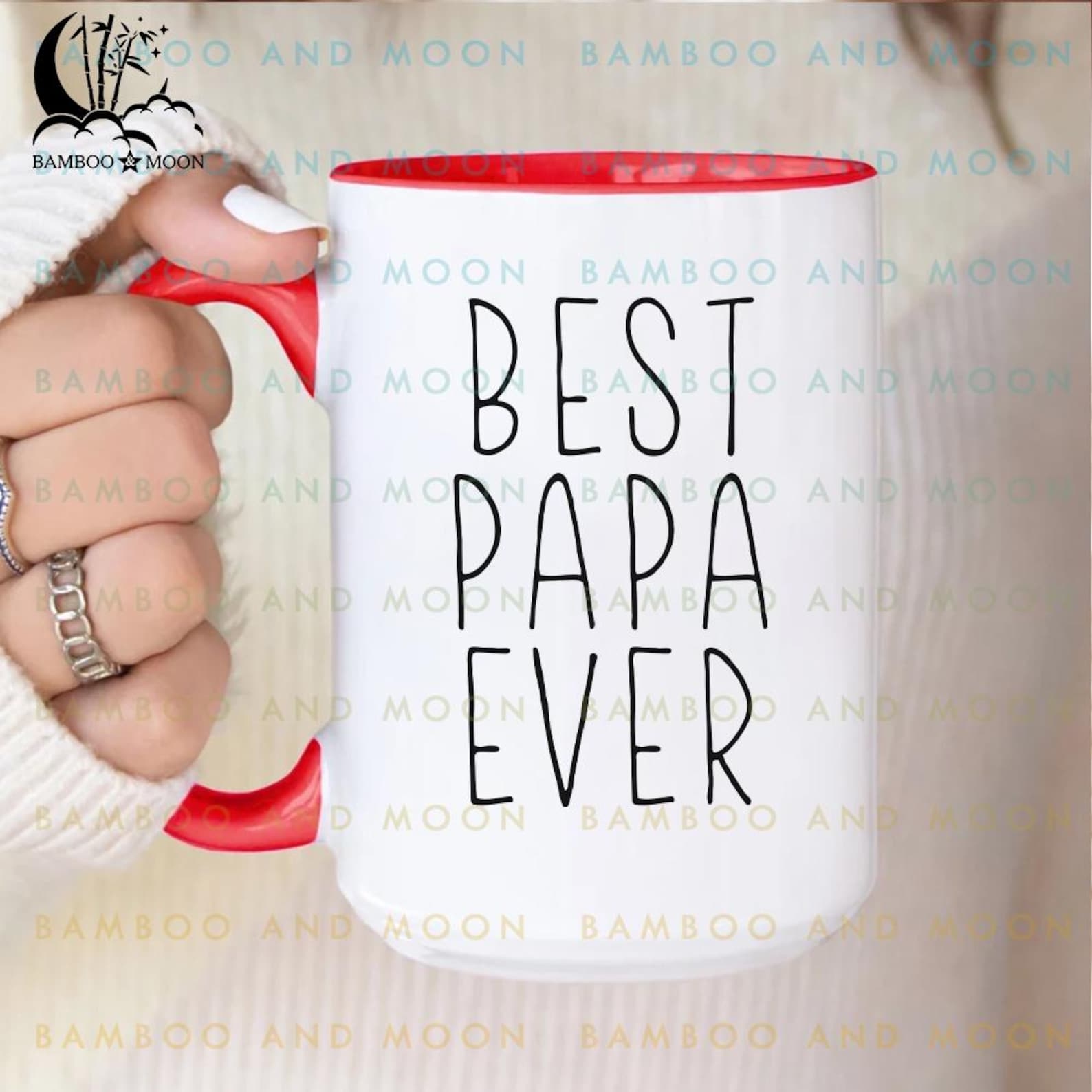 Personalized Best Papa Ever Mug, Custom Papa Cup, Gift for Papa TH1181 ...