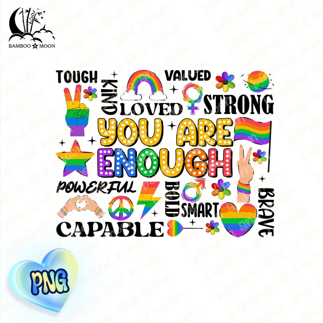 Pride Month Png, You Are Enough Png, LGBTQ Rights, Love is Love ...