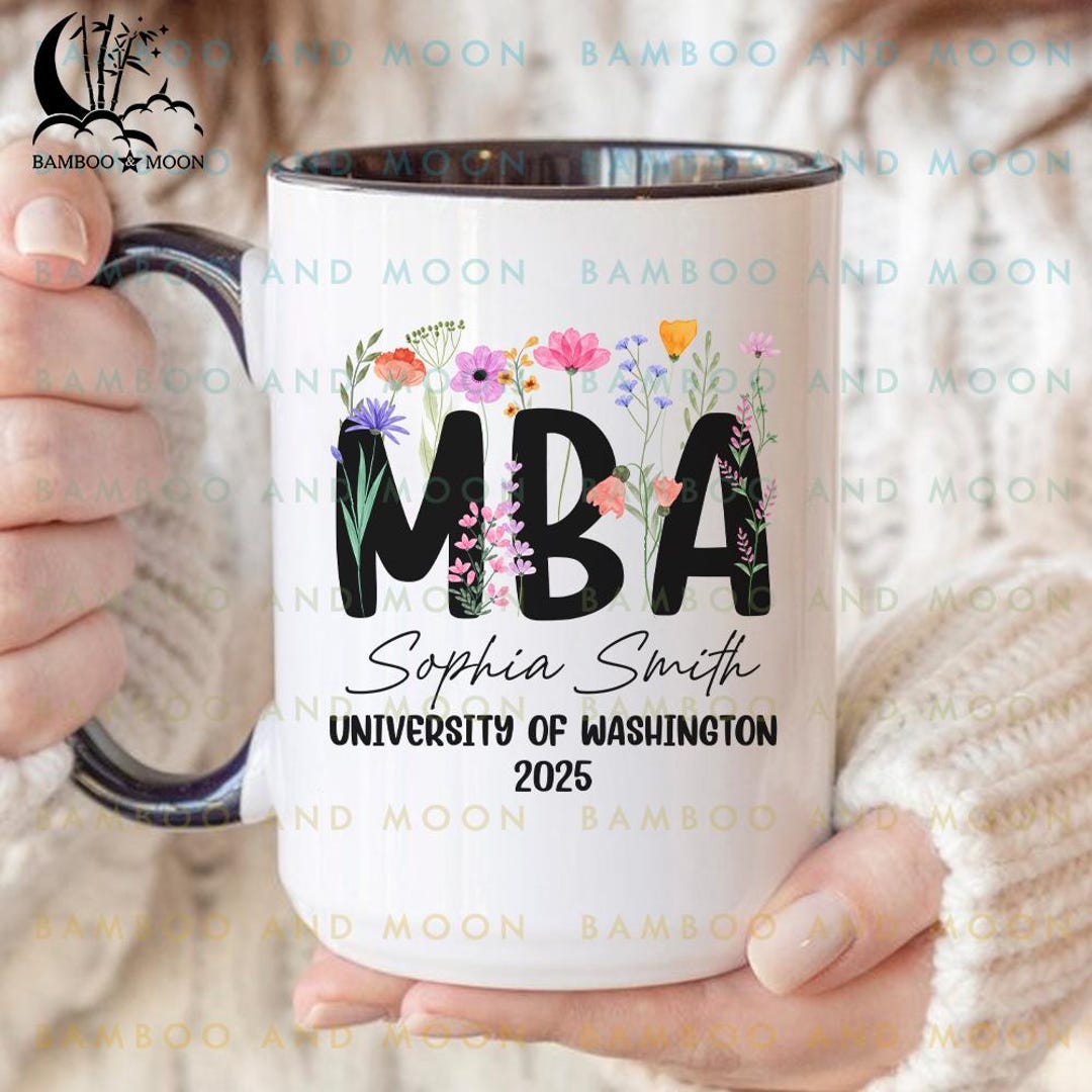 Personalized MBA Grad Mug, Master of Business Administration Mug, MBA ...