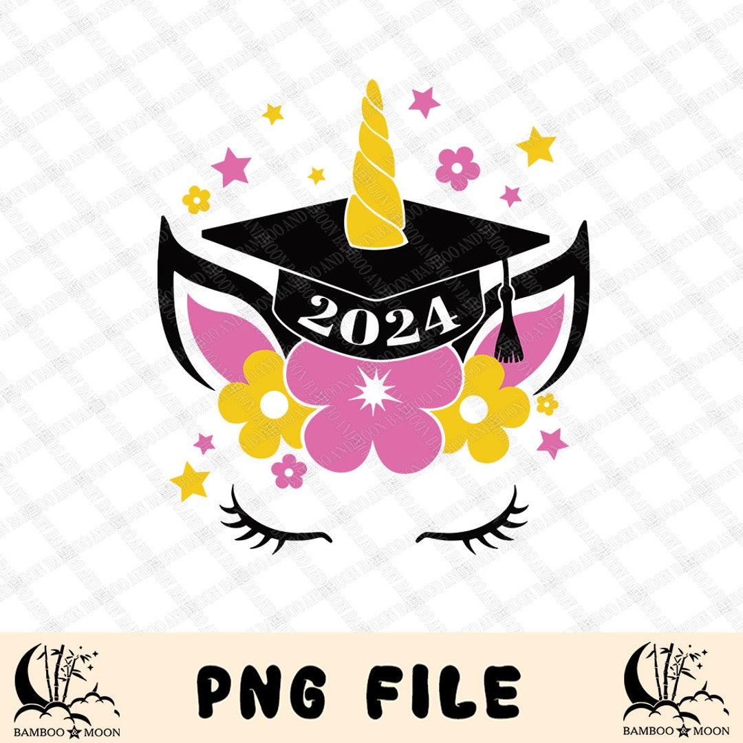 Graduate Unicorn 2024 Png, Graduation Cap, Last Day of School Unicorn ...