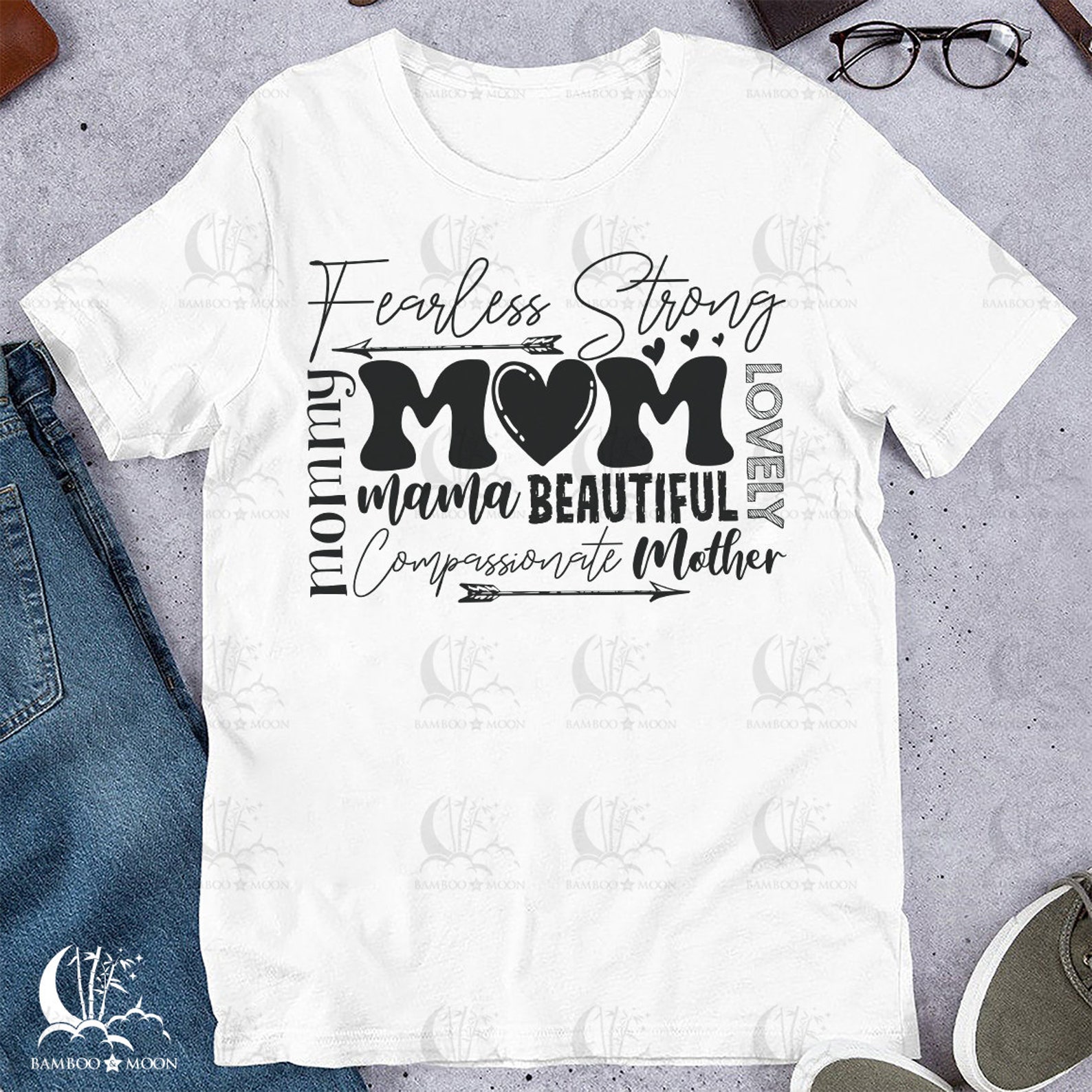 Mom Phrase Collage SVG PNG PDF Mother's Day Gift - Etsy