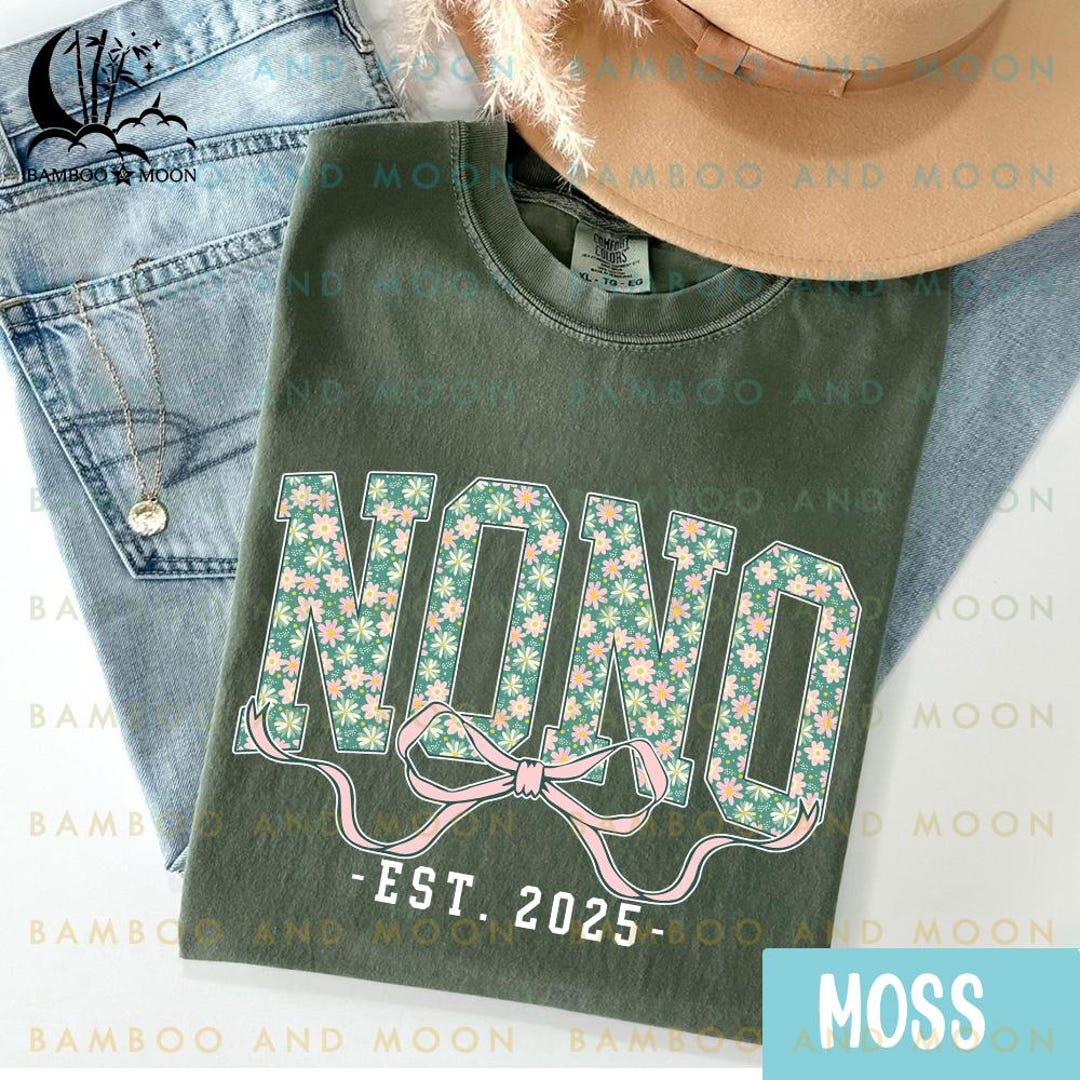 Personalized Coquette Nono Est 2025 Shirt, Custom Nono Year Shirt ...