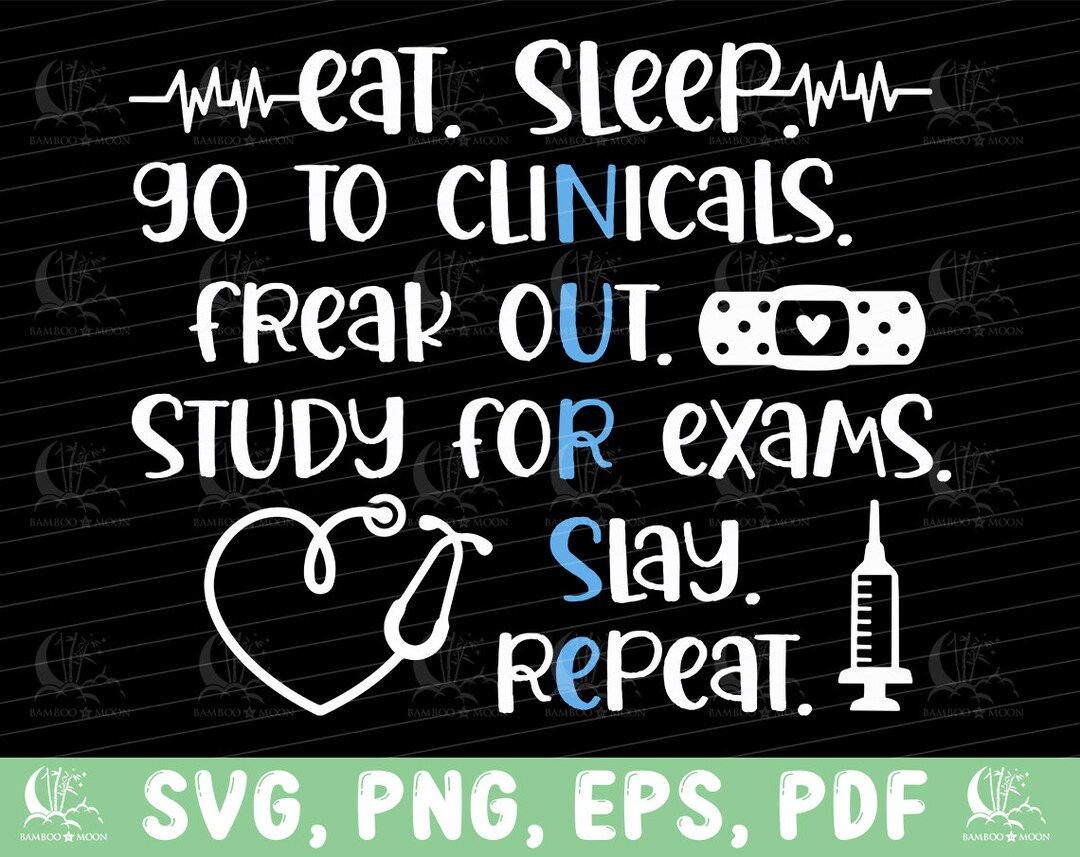 Nursing School Svg Png Pdf Eps, Nursing Student Gift, Digital Design ...