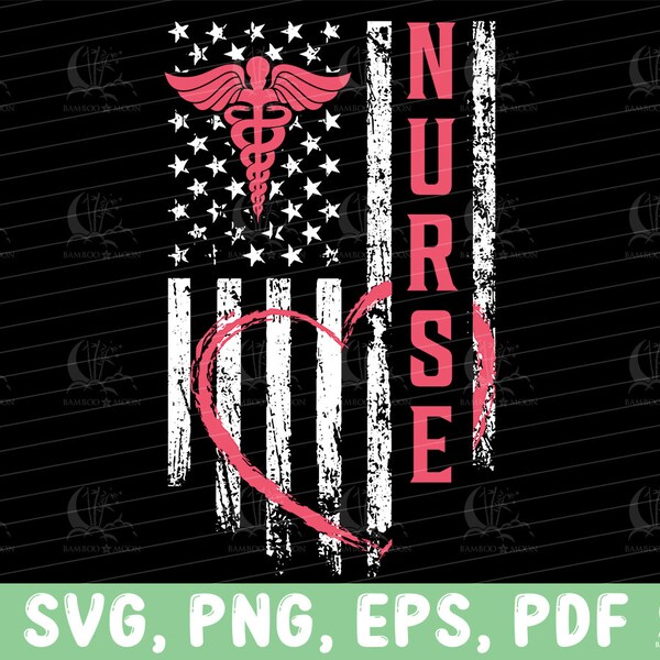 American Nurse Flag Svg - Etsy