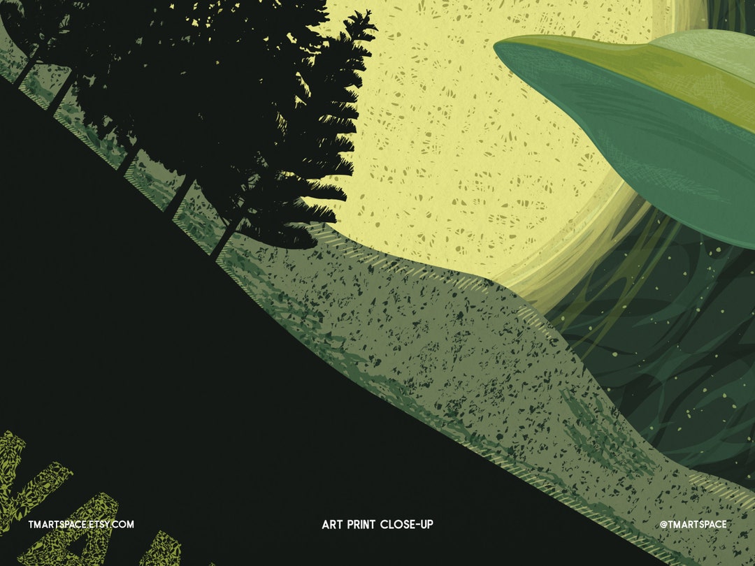 Aerial Anomaly Art Print Retro UFO Alien UAP Poster Artwork ...