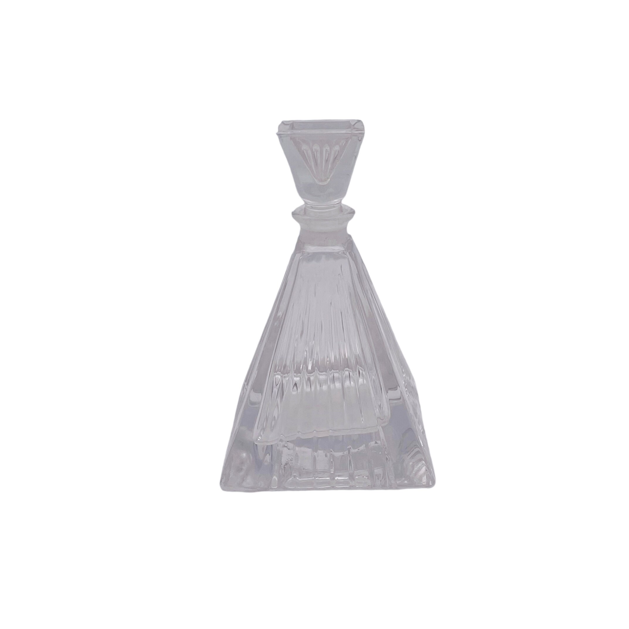 Vintage Pyramid Crystal Perfume Bottle - Etsy