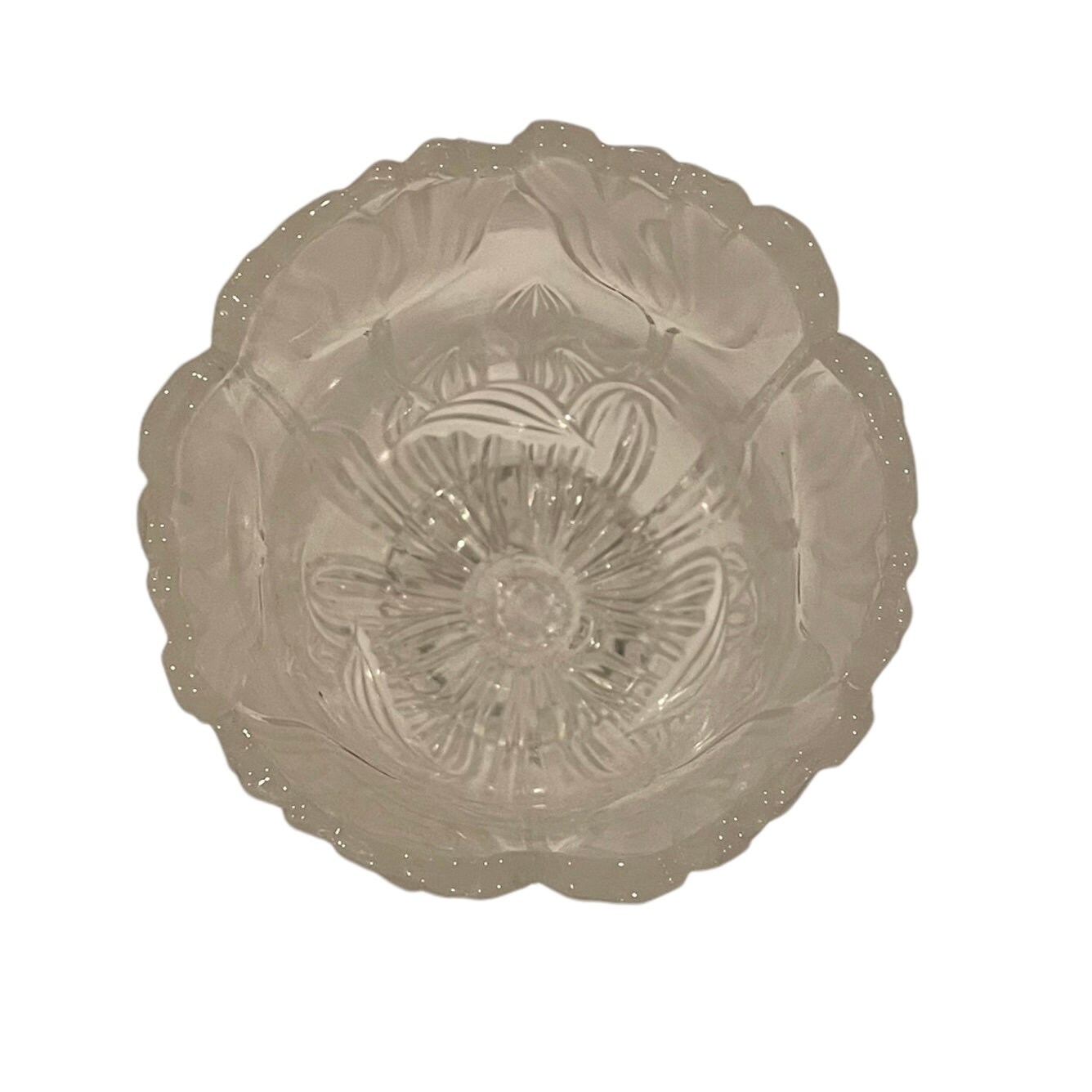 Vintage Block Crystal Tulip Hurricane Vase - Etsy