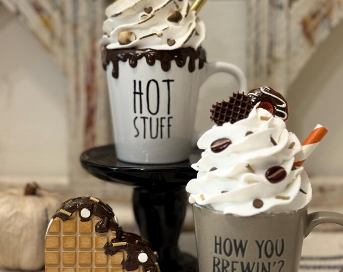 Mini Espresso Mug~ Hot Stuff~ S’mores~chocolate Lover~ Donuts~ Faux ...