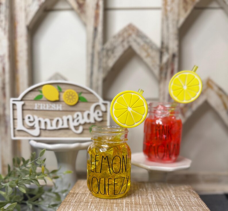 Fake Lemonade~ Faux Drink~ Tiered Tray Decor~ Rae Dunn Decor~ Bar Decor ...
