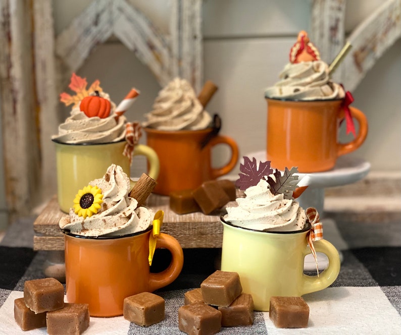 Fall Themed Mini Mug~ Whipped Top~ Thanksgiving~ Fake Bake~ Faux Drink ...