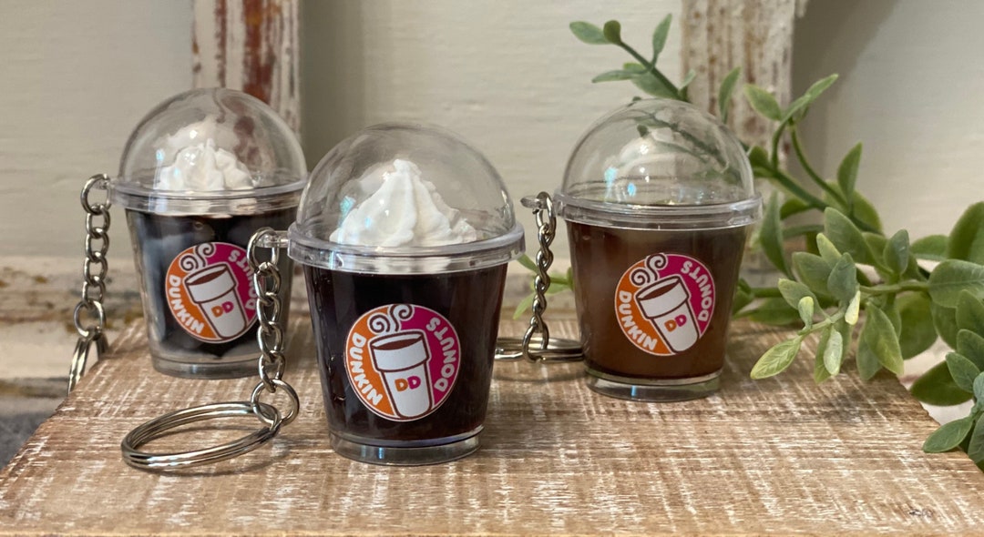 Dunkin Donuts Inspired Keychain Mini Iced Coffee Fake Bake Food Faux ...