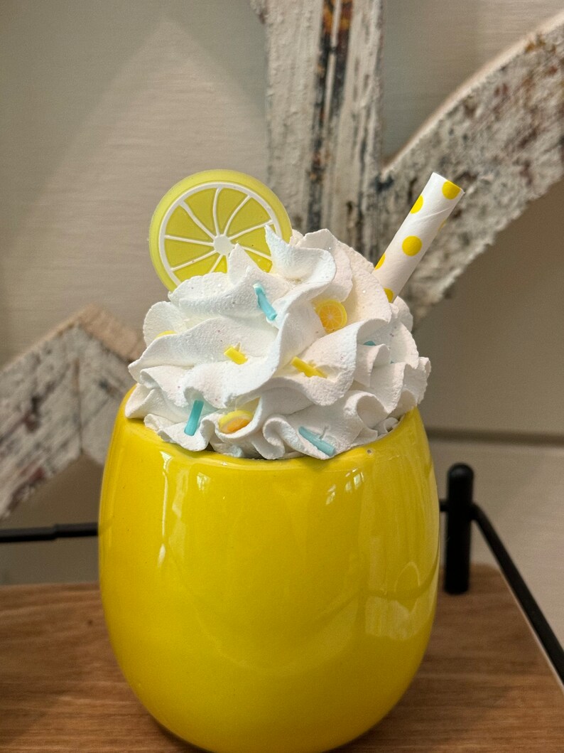 Lemon Tier Tray Decor~ Mini Mugs~ Cookies~ Lemon Drop Pail~ Scoops~fake ...
