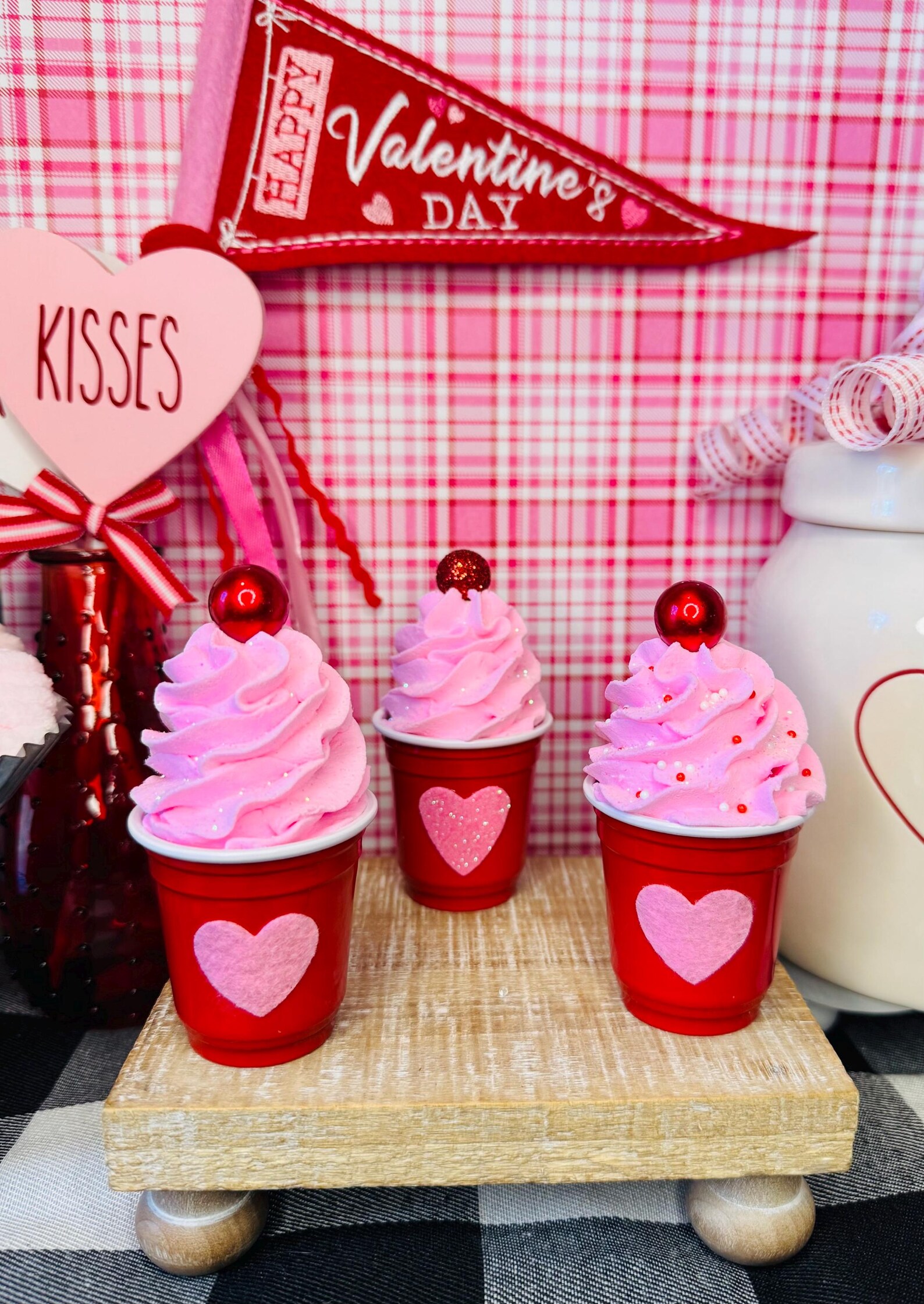 Mini Valentine Shots~ Pink Heart Cups~ Minimal~ Simple~glitter~cute ...