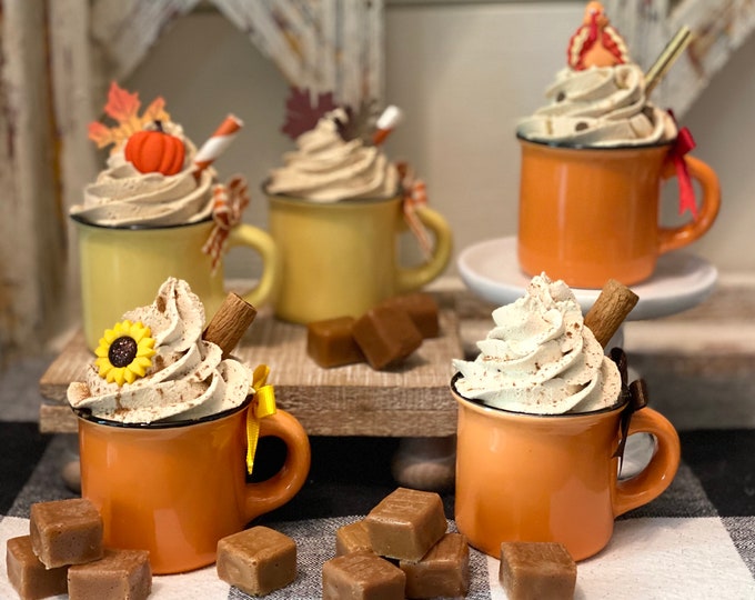 Fall Themed Mini Mug~ Whipped Top~ Thanksgiving~ Fake Bake~ Faux Drink ...