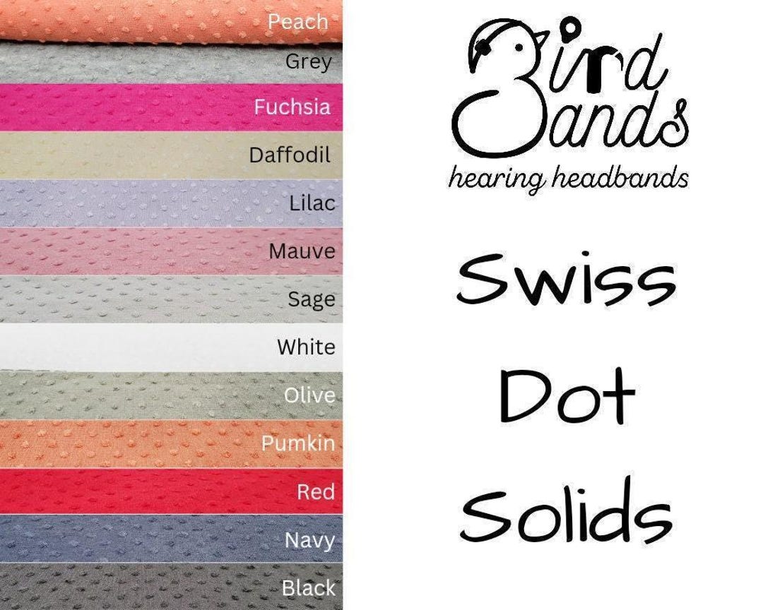 Swiss Dot Solids - Hearing Headbands - Etsy