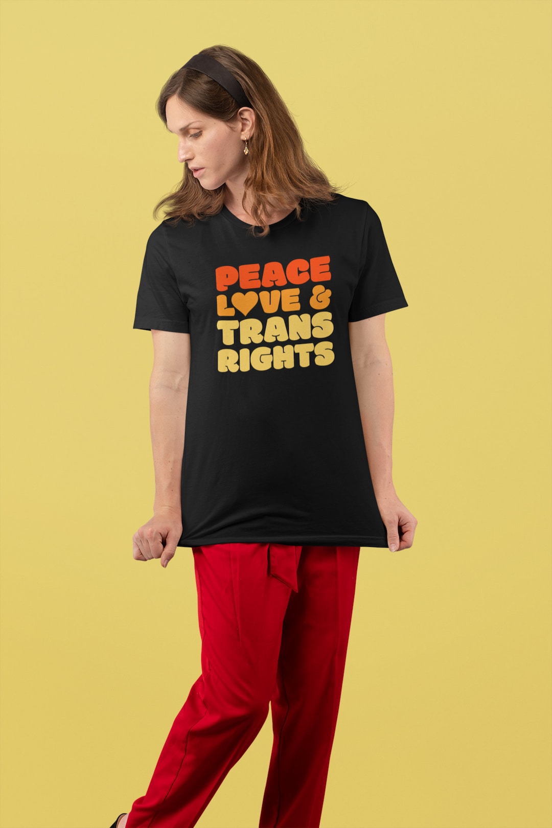 Peace Love and Trans Rights - Hippy Style Transgender Support - Proud ...