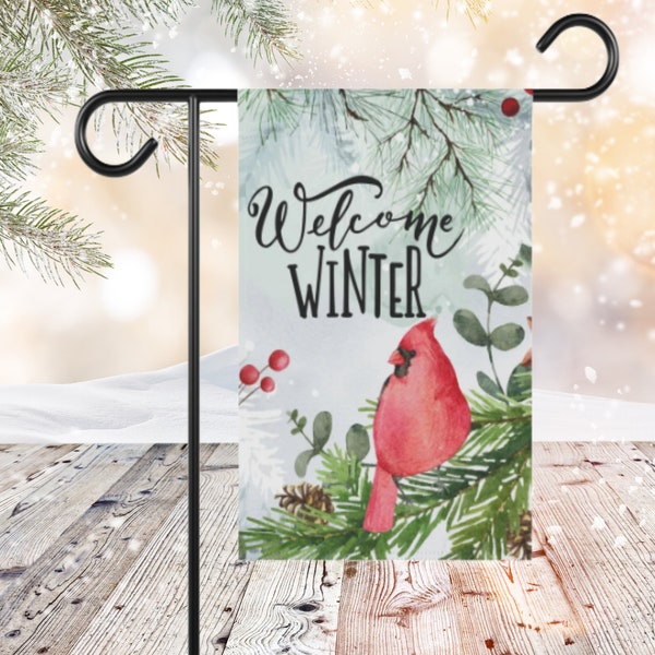 Cardinal Bird Garden Flag - Etsy