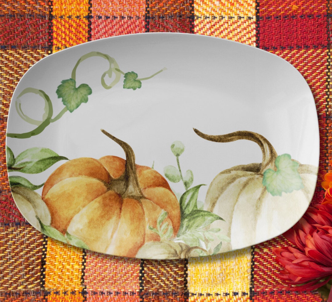 Fall Harvest Serving Platter Autumn Pumpkins Platter - Etsy
