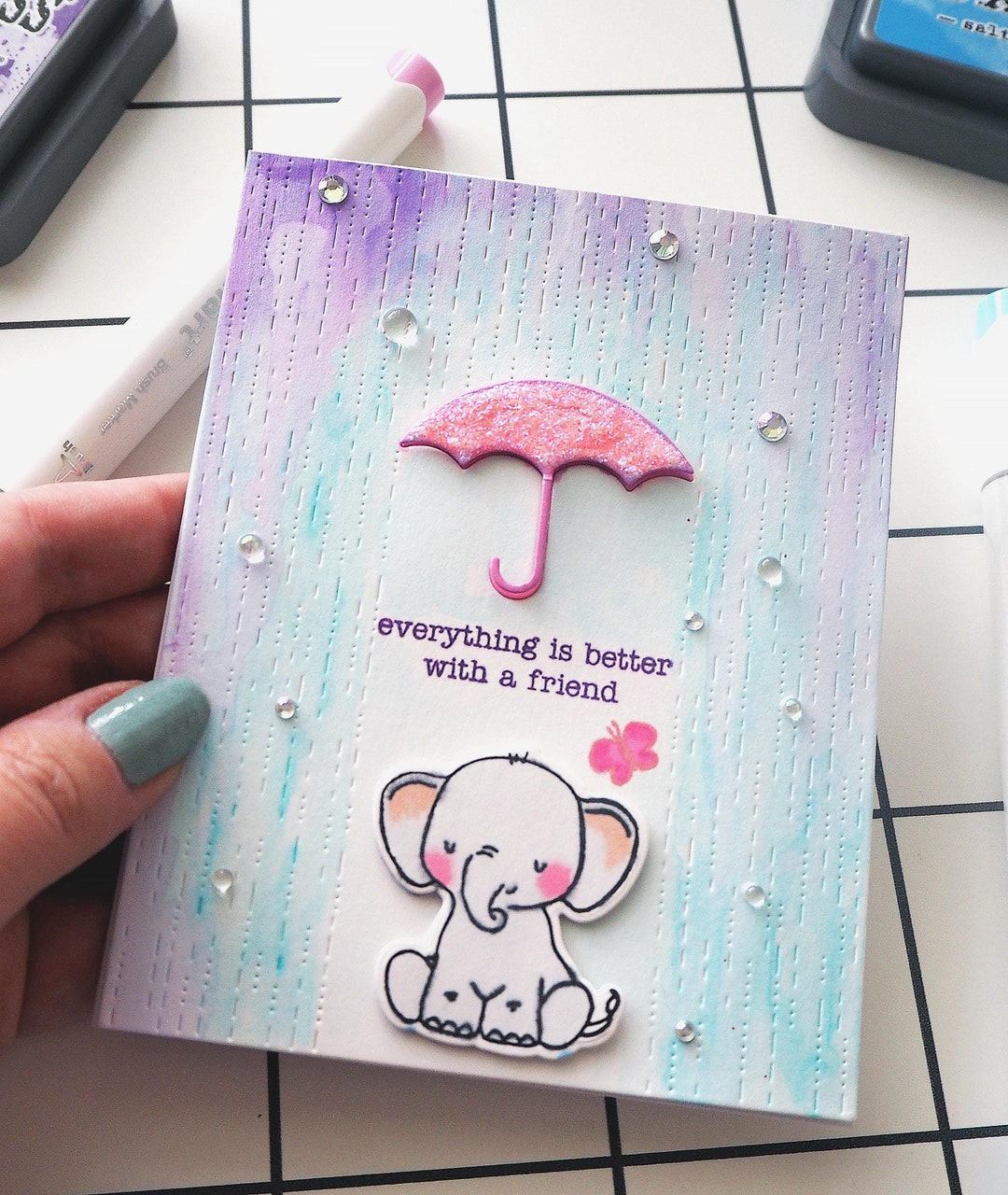 Cute Elephant Card - Etsy