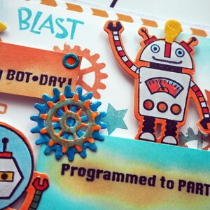 Robot Birthday Card - Etsy