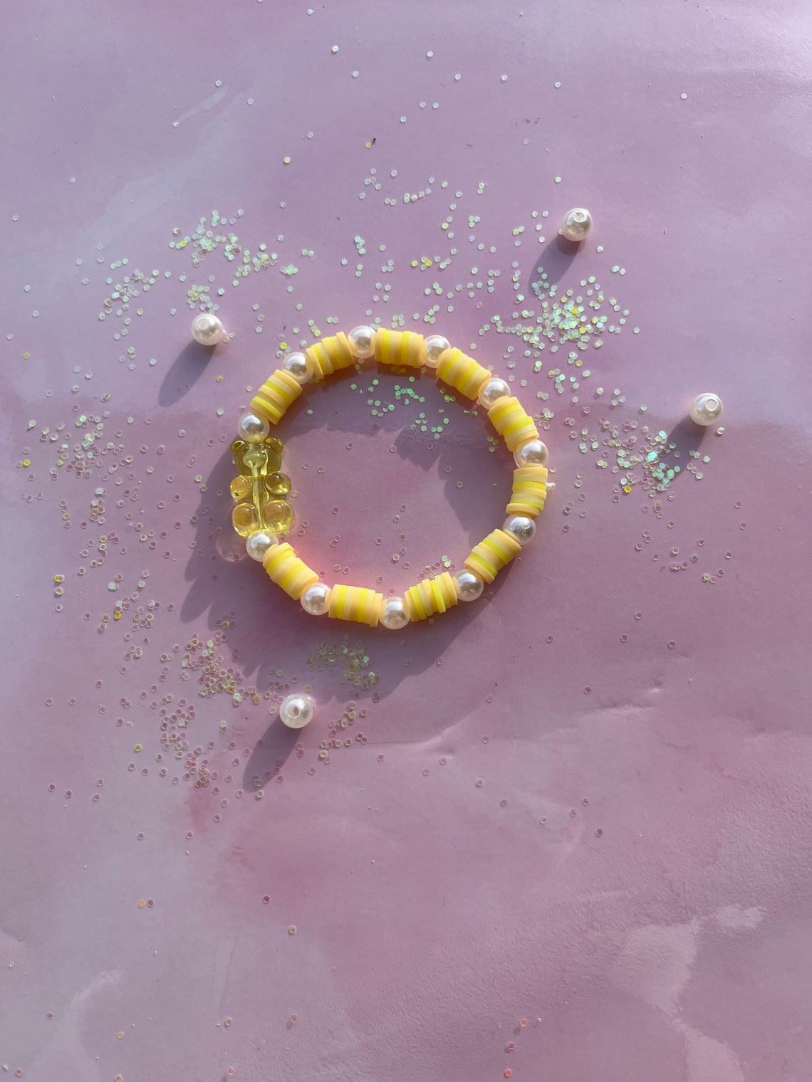 Gummy Bear Pearl Clay Bead Bracelets - Etsy