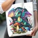 Dragon Tote Bag, Dragon Theme Tote Bag, Printed Canvas Tote, Unique ...