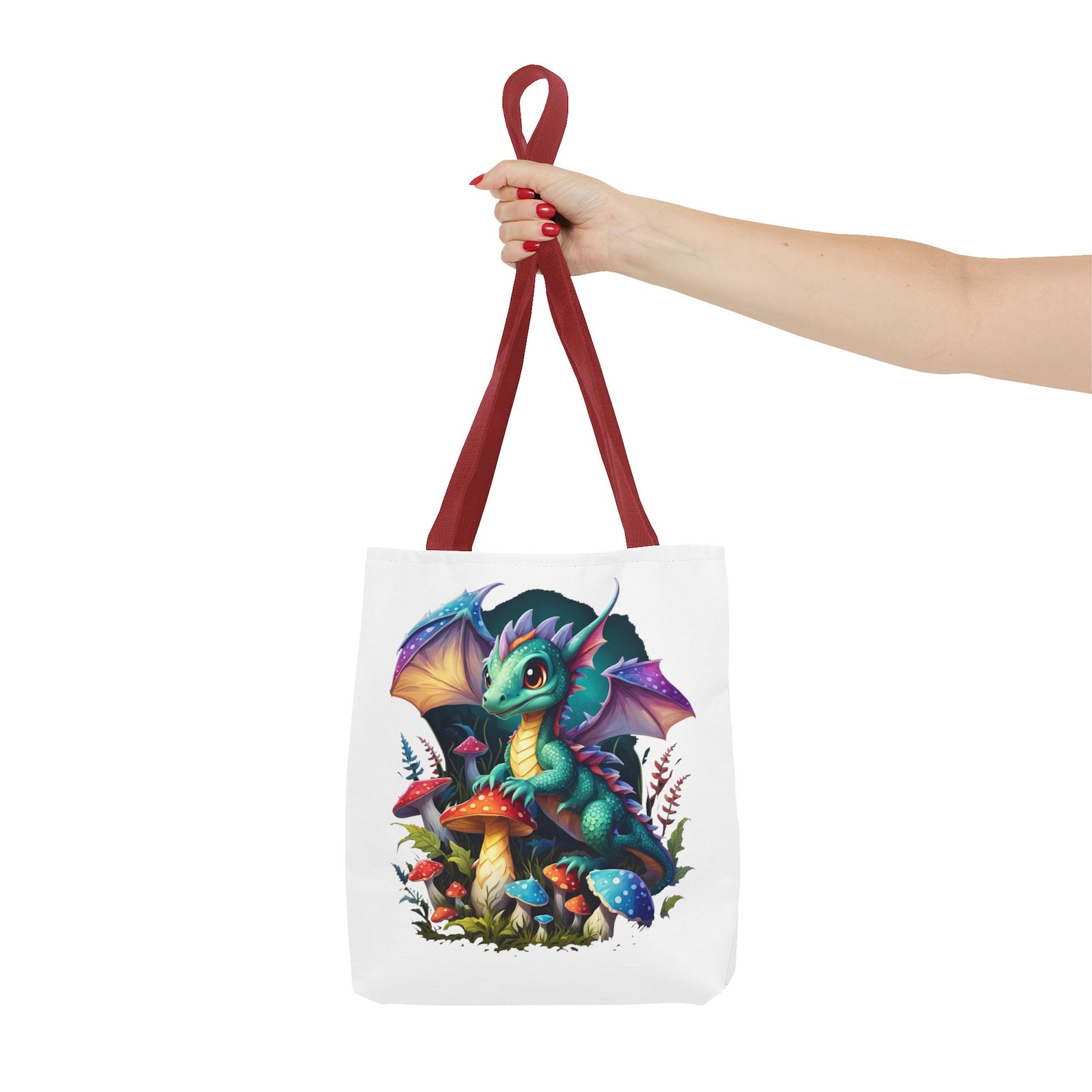 Dragon Tote Bag, Dragon Theme Tote Bag, Printed Canvas Tote, Unique Dragon Gift, Large Shopping ...